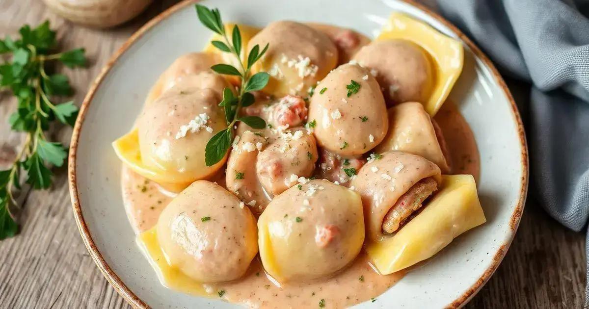 Encante Com Essa Receita De Tortellini Recheado Com Carne Ao Molho Rosé