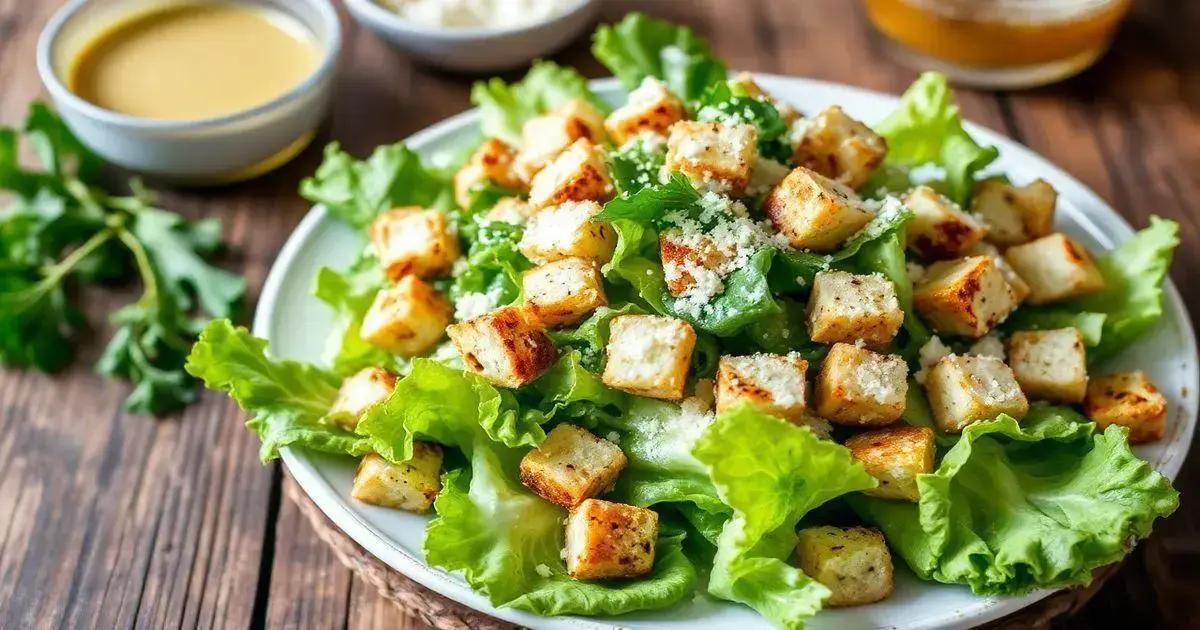 Veja Como é Fácil Essa Receita De Salada Caesar Com Molho Caseiro Perfeito